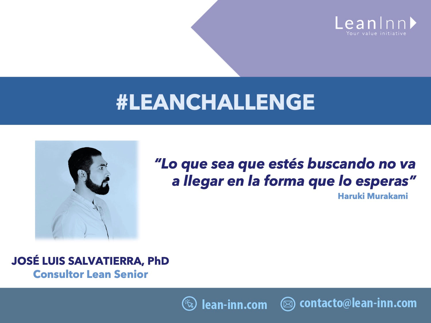 Desafío Lean Challenge - Lean en Primera Persona – LeanInn